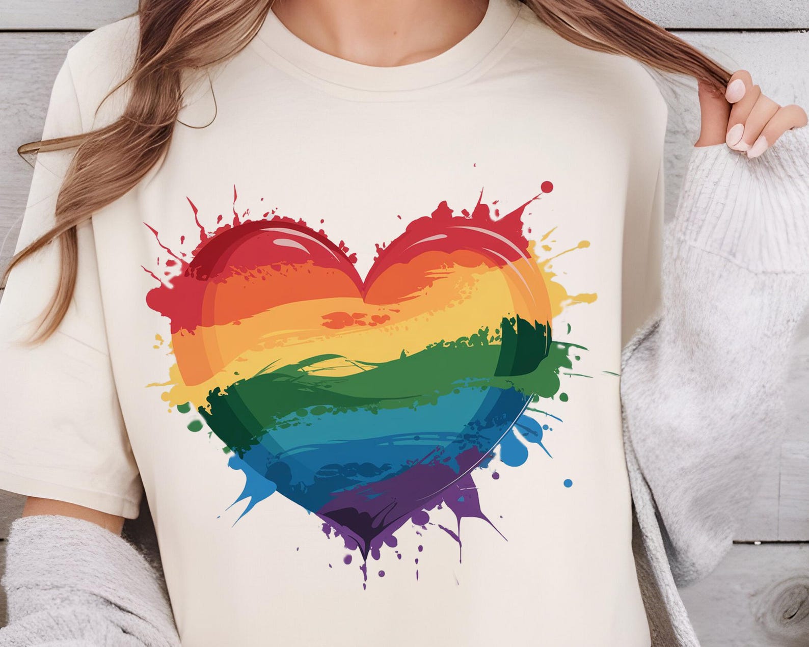 Rainbow Heart Png, Pride Heart Png, LGBTQ Heart Png, Jpg, Web, Colorful ...