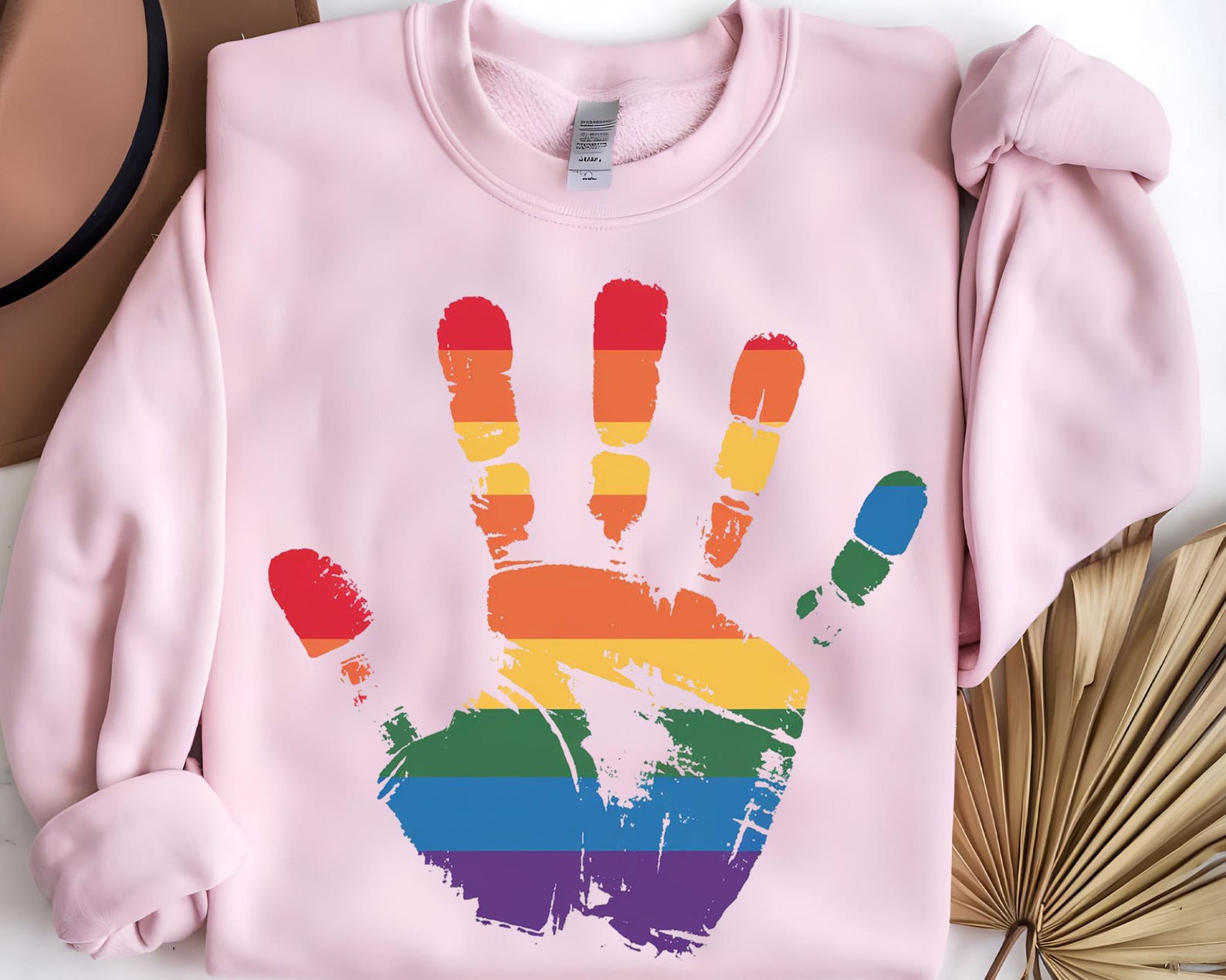 Rainbow Handprint Clipart, Rainbow Colored Hands, Lgbt Pride Clipart ...
