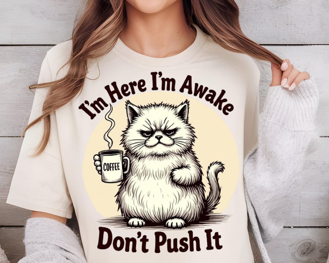 Funny Grumpy Cat Meme Design: Sarcastic Retro PNG (digital Download - Etsy