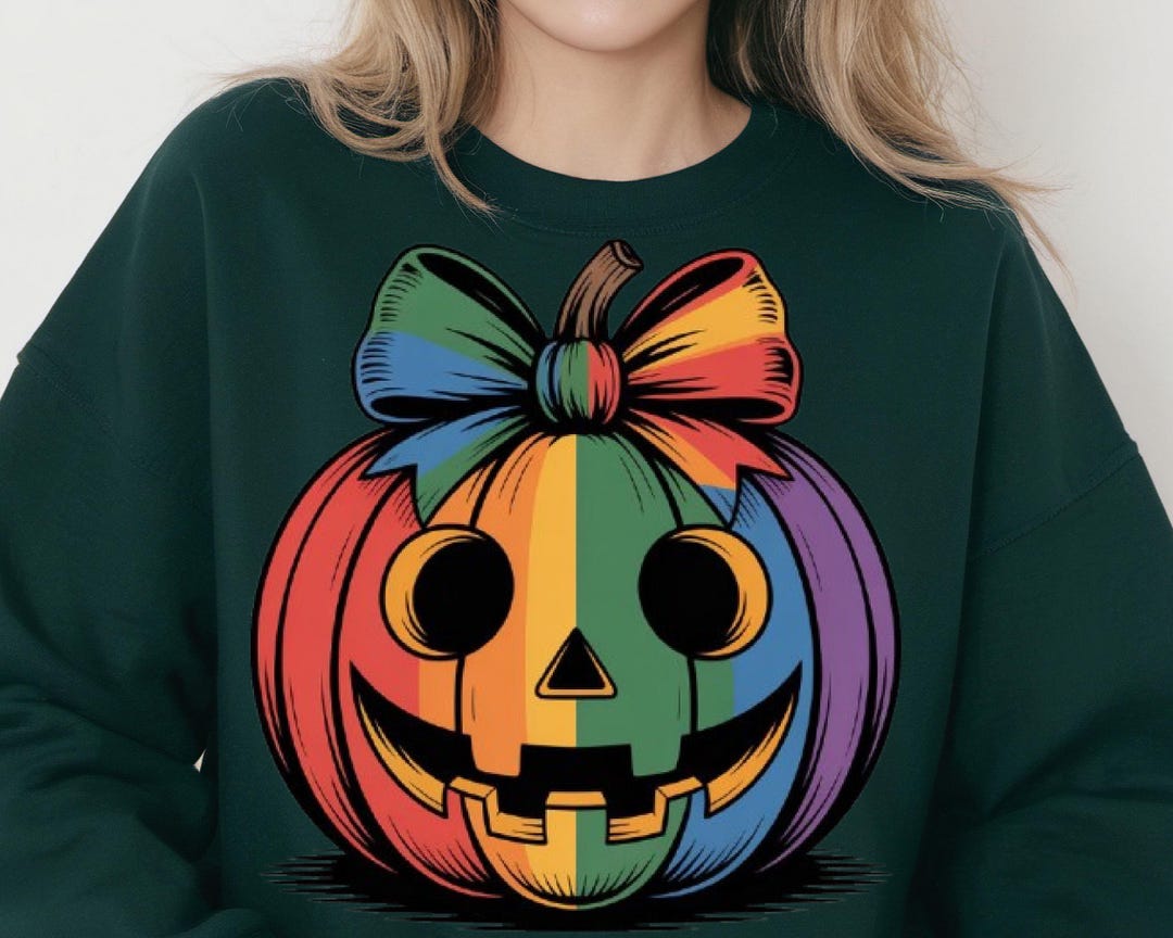 Rainbow Floral Pumpkin PNG: LGBTQ Pride Fall Clipart (digital Download ...