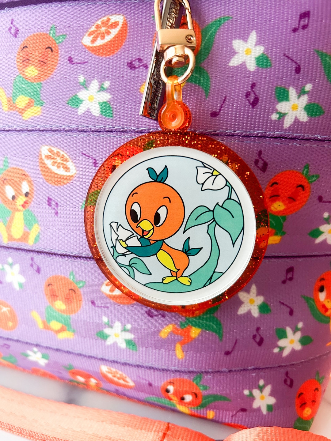 Magical Orange Birdie Acrylic Bag Charm - Etsy