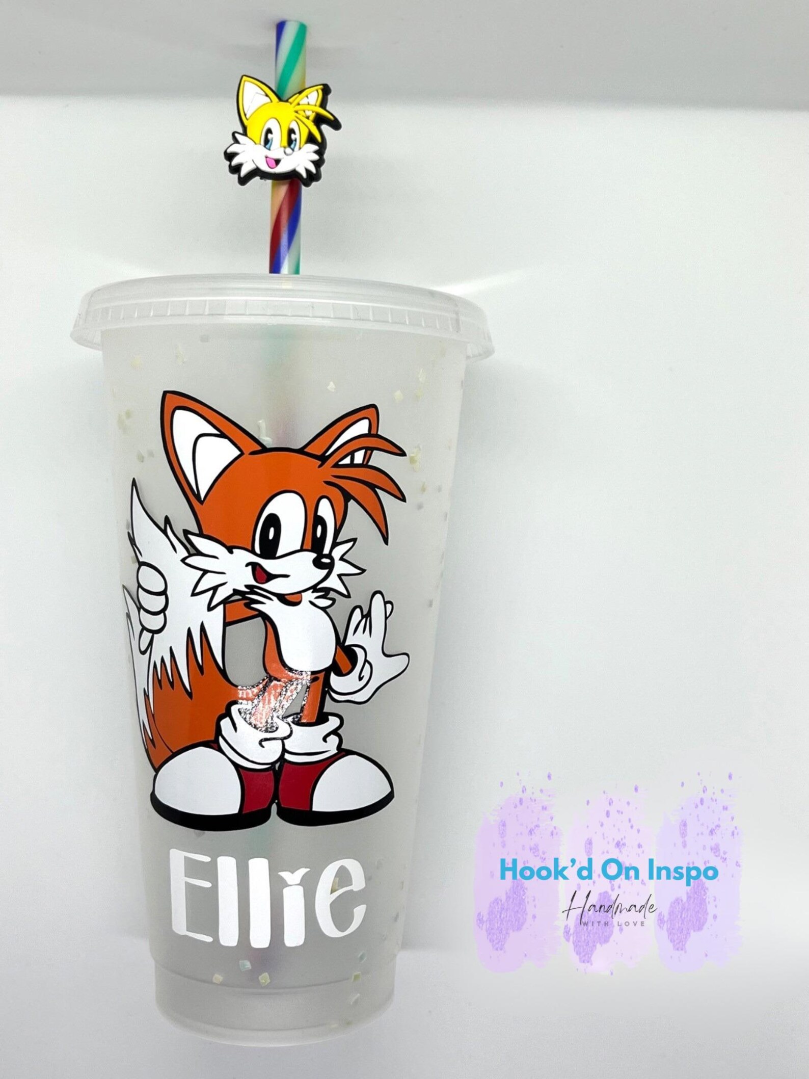24oz Sonic-inspired Tails Cold Cup Tumbler - Customizable With Multiple ...