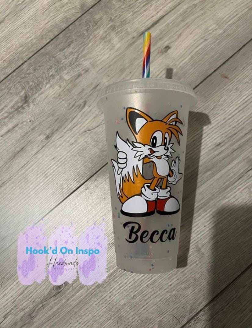 24oz Sonic-inspired Tails Cold Cup Tumbler - Customizable With Multiple ...