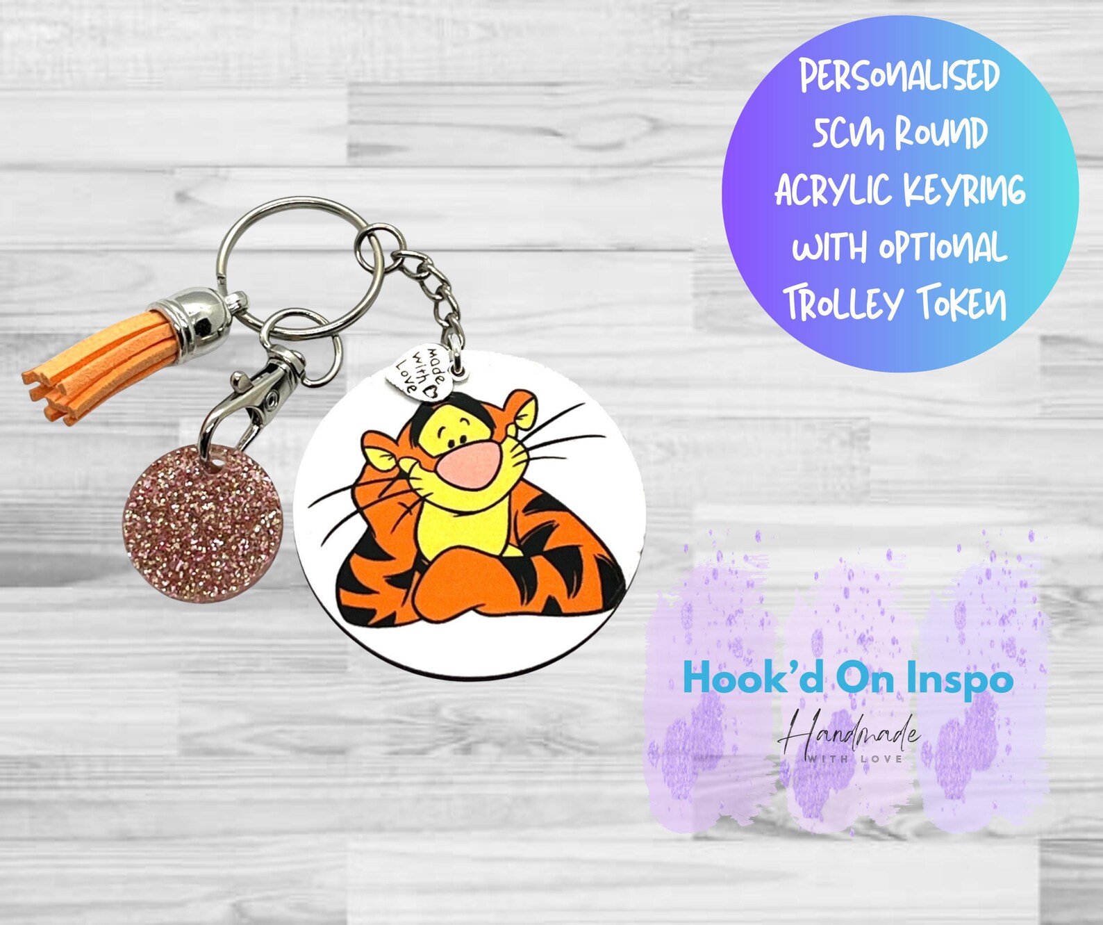 Disney Inspired Winnie the Pooh Tigger Keychain | Cute Character Bag ...