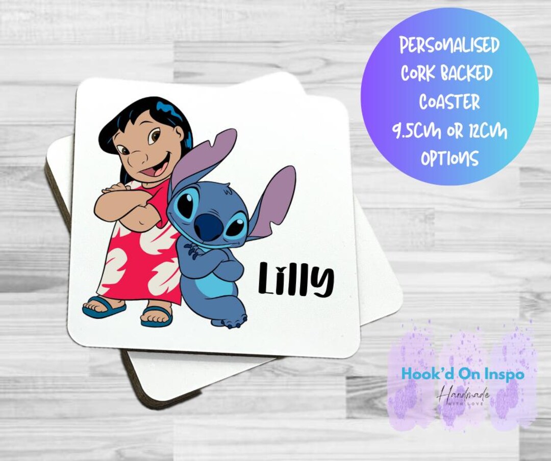 Personalised Disney Inspired Lilo and Stitch Coaster – Full Colour ...
