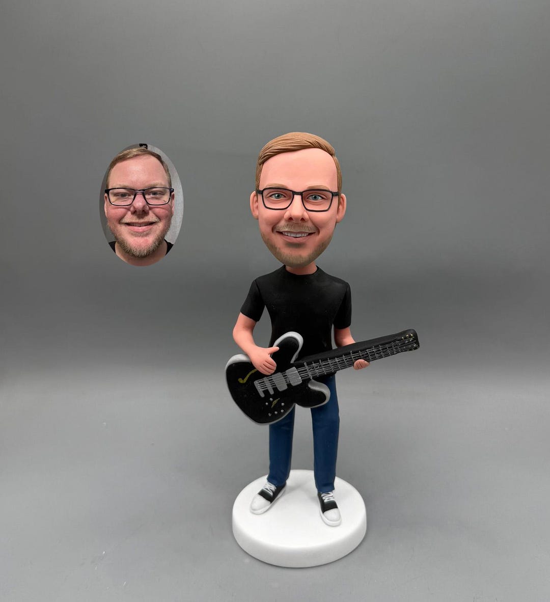 Custom Bobblehead Guitarist Statue, Custom Personalized Guitar-playing ...