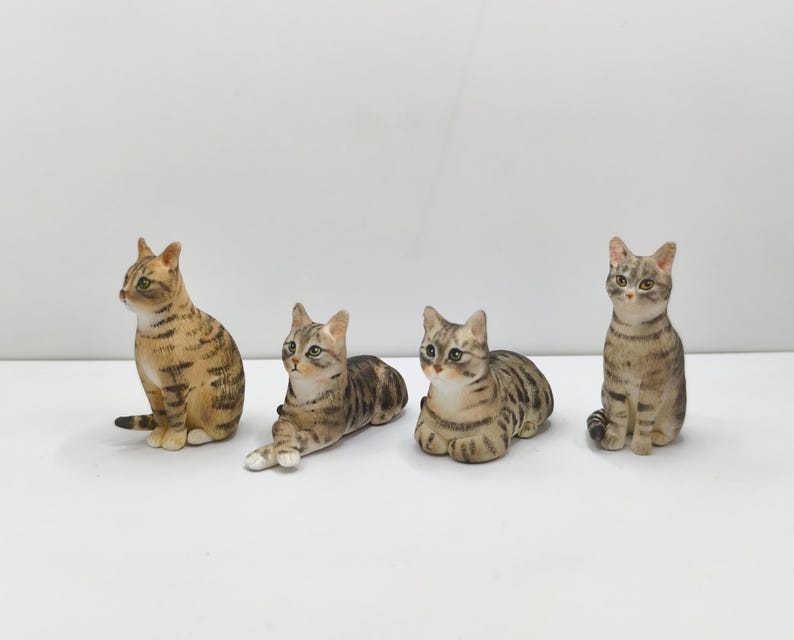 Custom Cat Figurine Cake Topper, Personalized Pet Portrait Sculpture ...