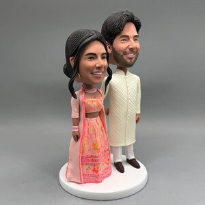Custom Bobblehead Wedding Cake Topper Couple Statue, Couple Anniversary ...