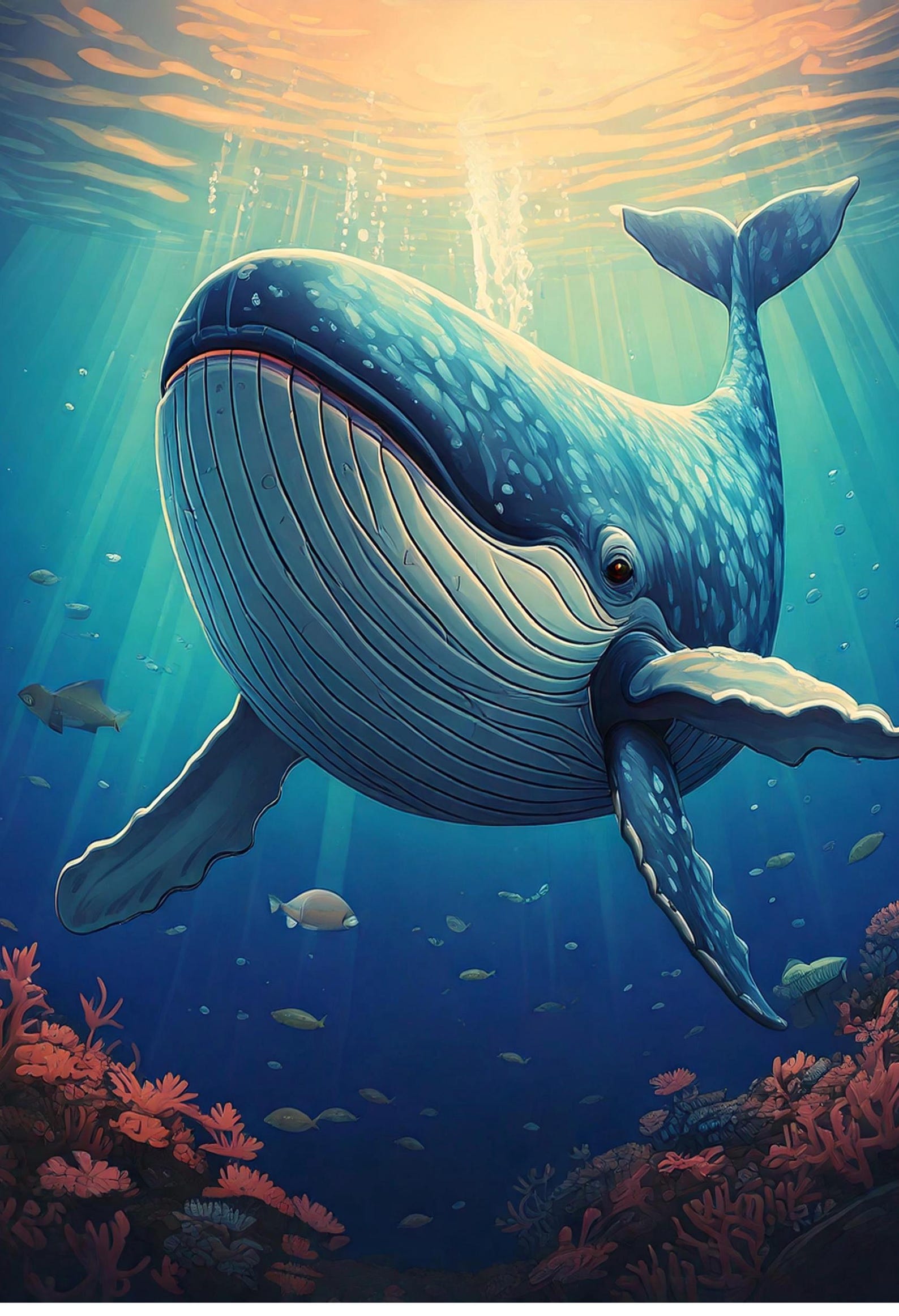 Whale Wall Art Print- Whale, Wall Decor, Ocean - Etsy