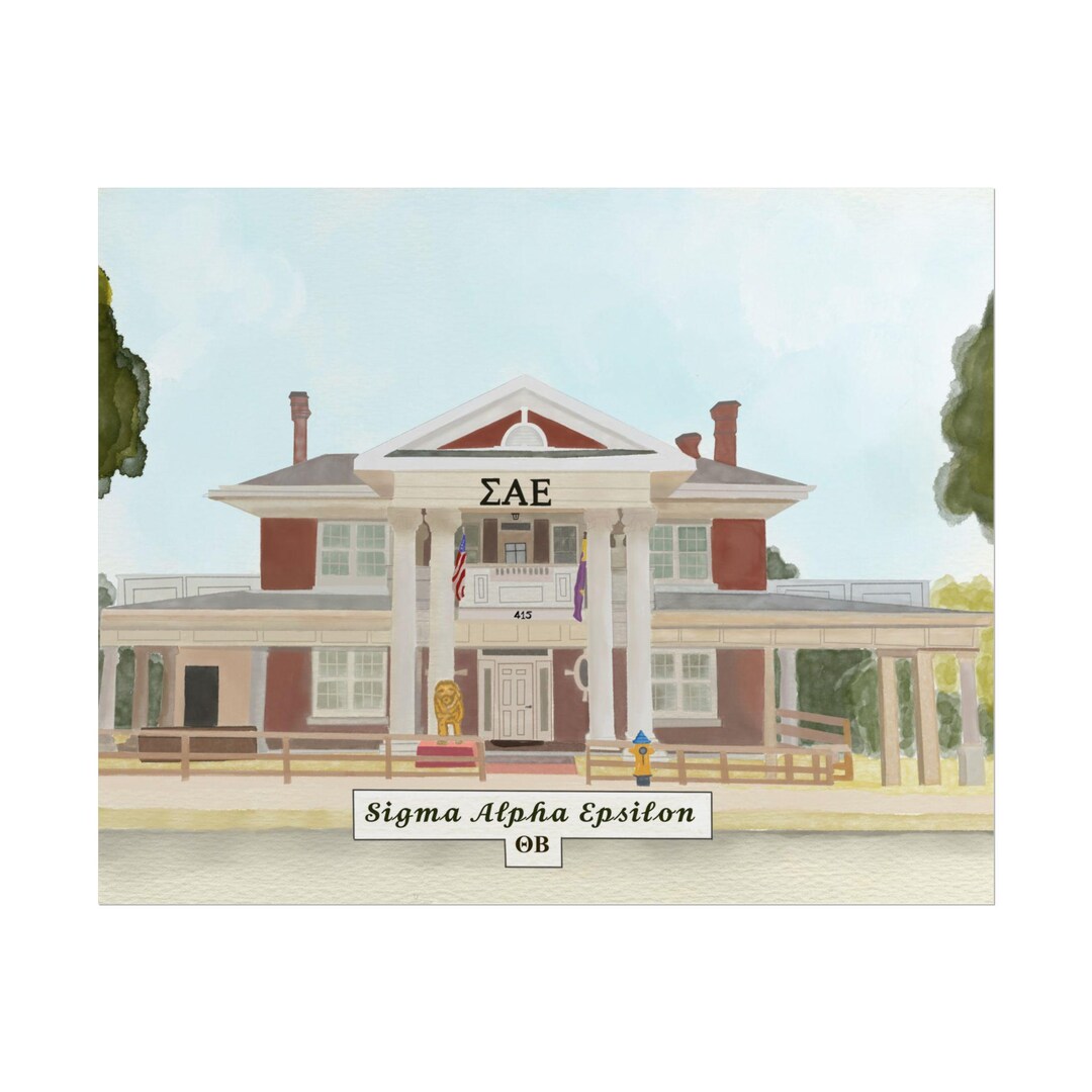 SAE Painted House Print Poster PC: Theta Beta FSU Fraternity House - Etsy