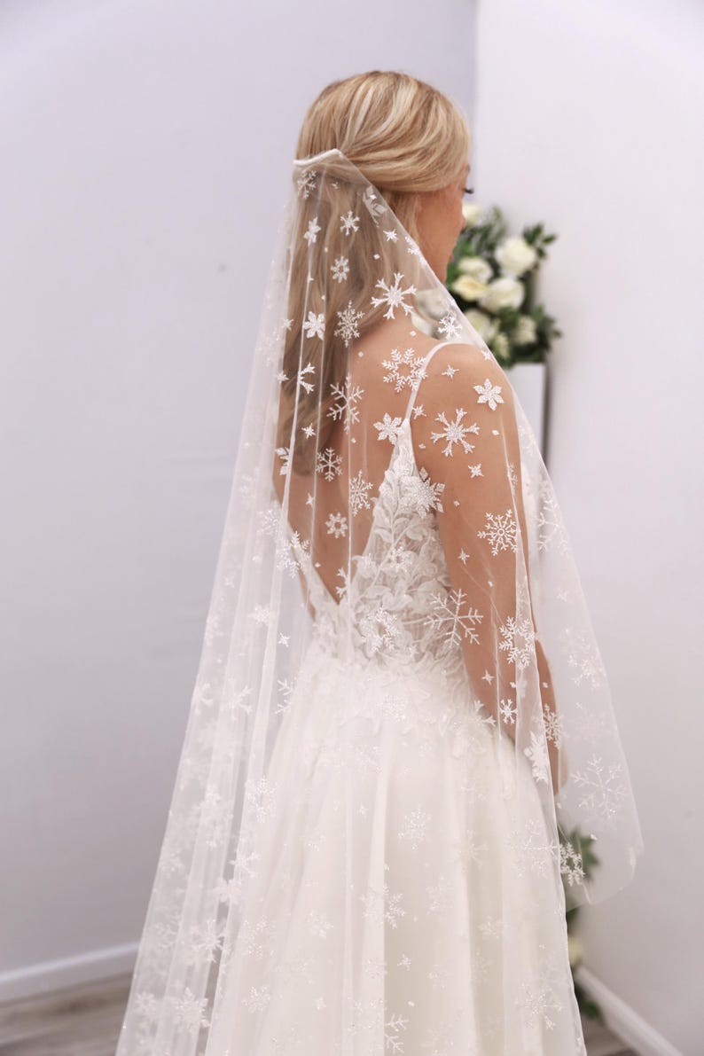 Elsa - Snowflake Glitter Veil - Etsy