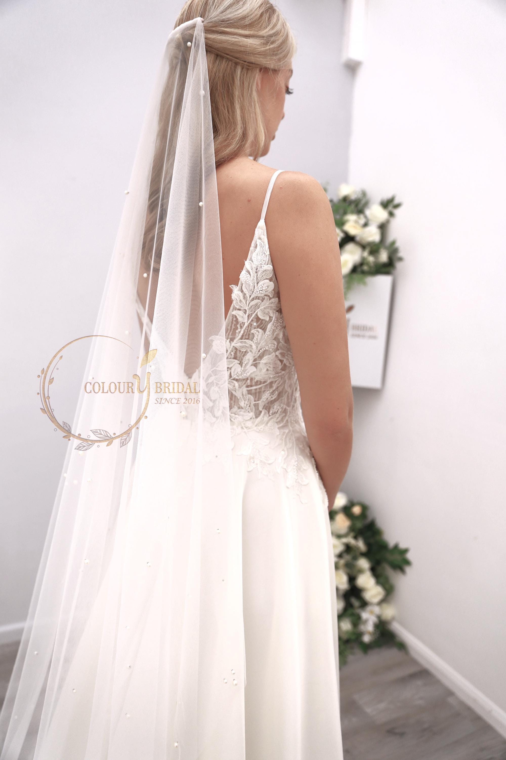 Eleanor - Barely There Pearl Veil - Etsy