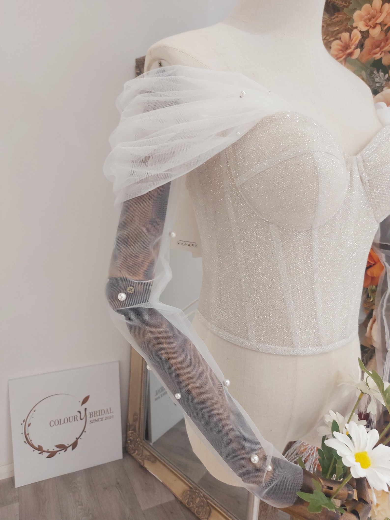 Sydney - Pearl Straps With Sleeves - Etsy