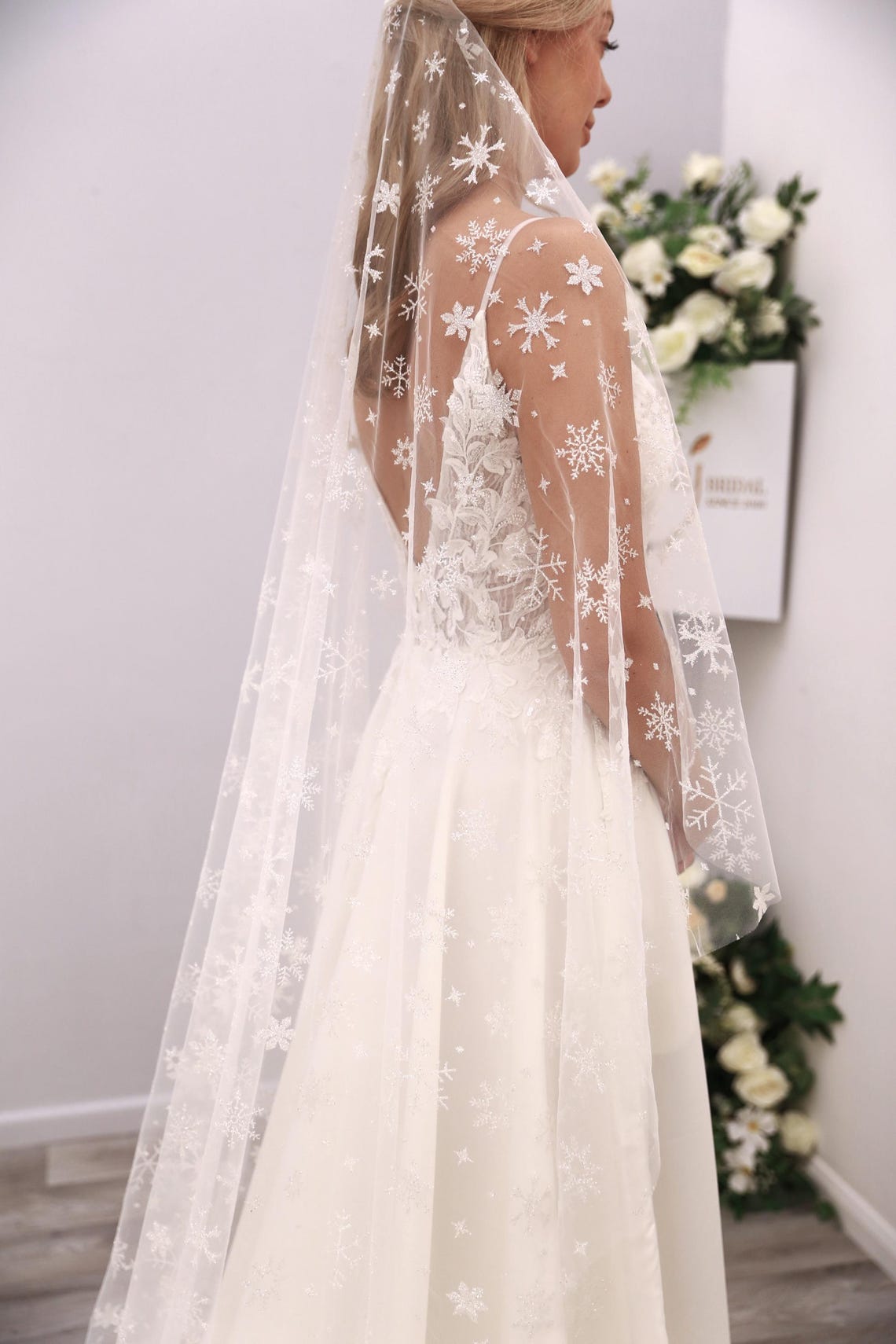 Elsa - Snowflake Glitter Veil - Etsy