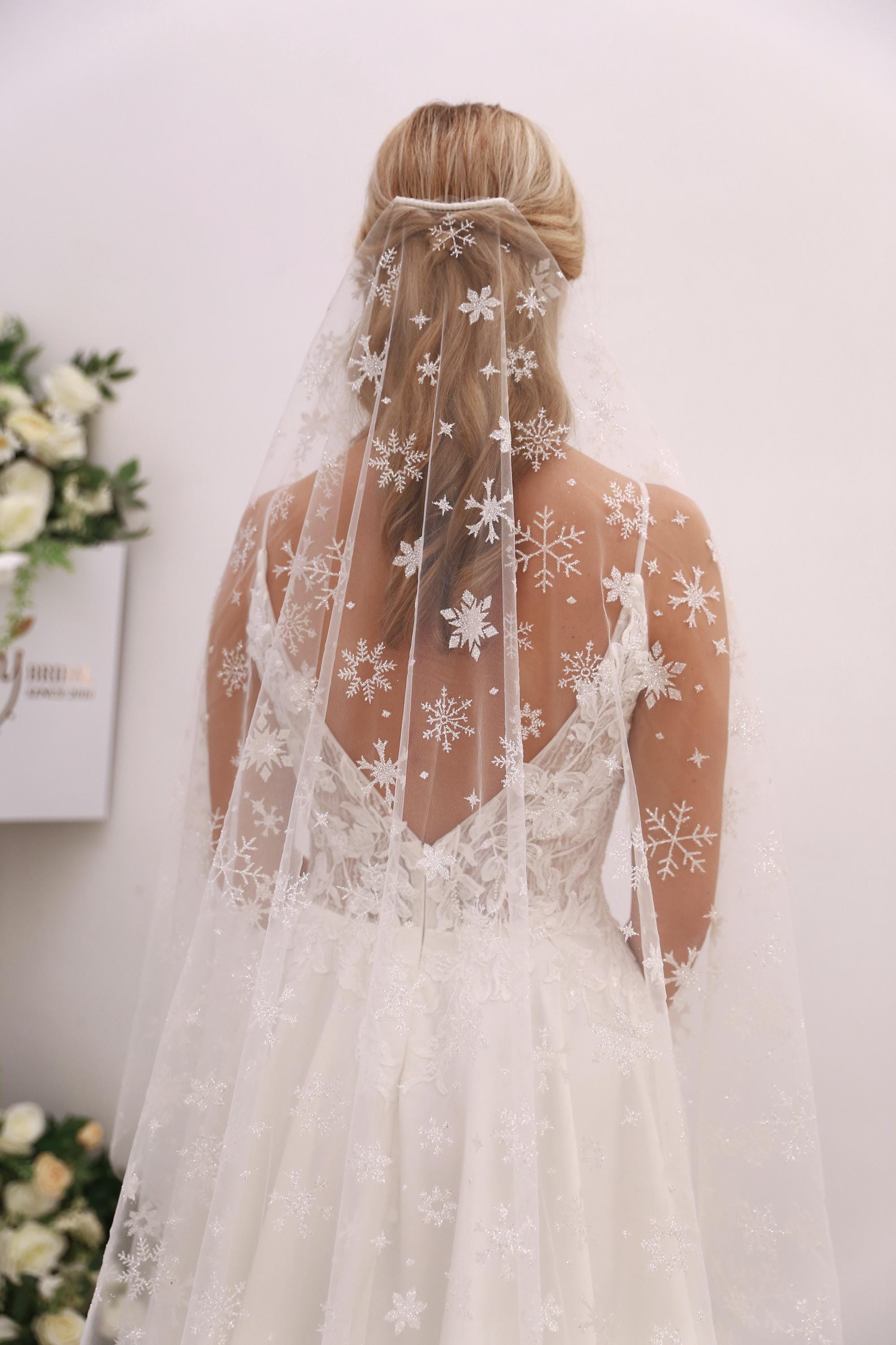 Elsa - Snowflake Glitter Veil - Etsy