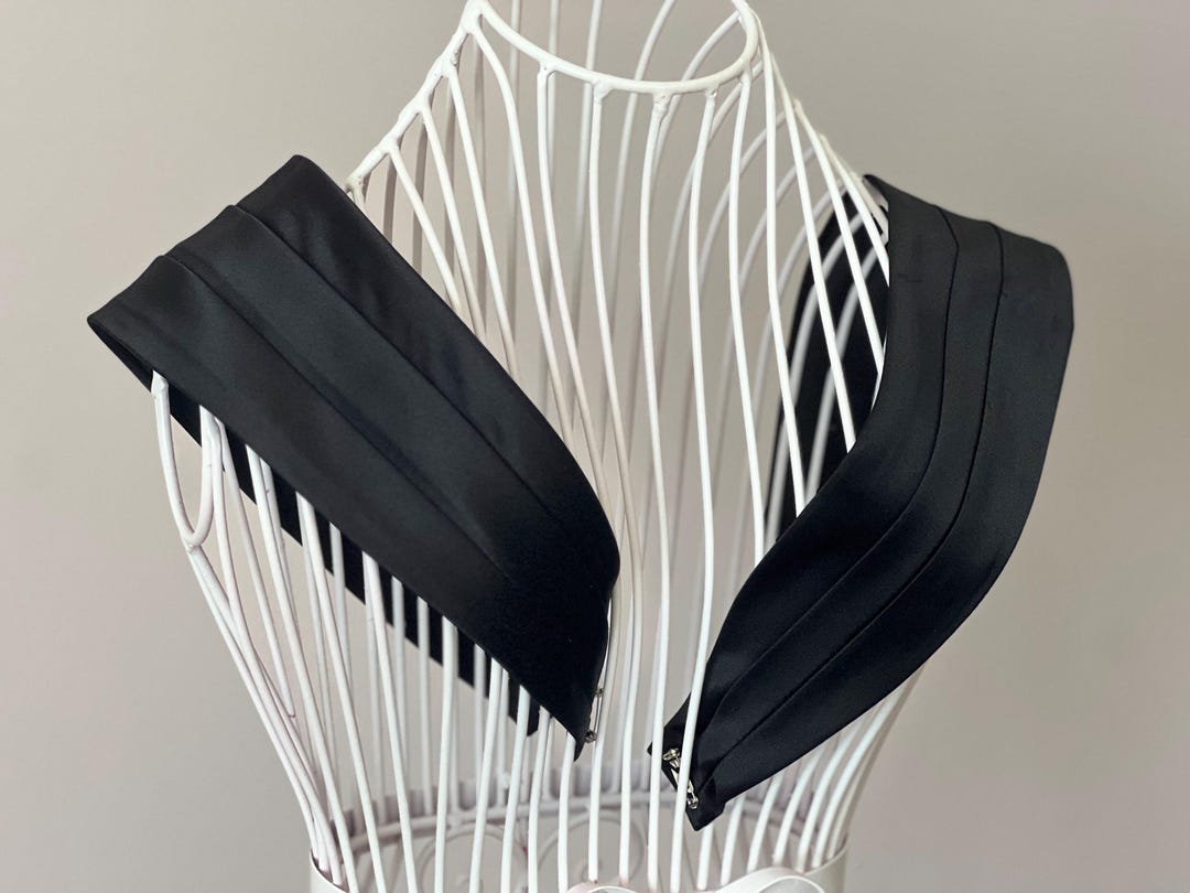Black Folded Satin Straps - Etsy