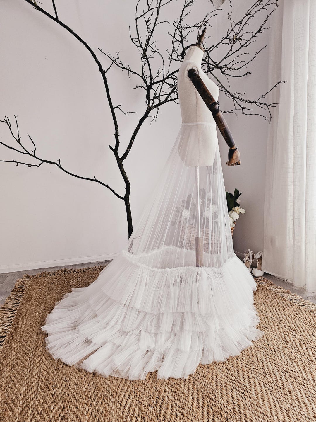 Rainbow - Bridal Overskirt With Ruffle Edging - Etsy