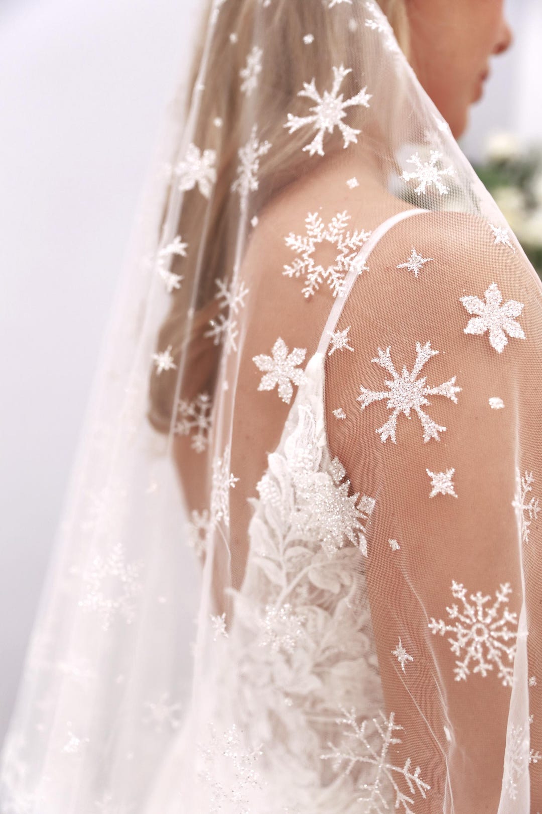 Elsa - Snowflake Glitter Veil - Etsy