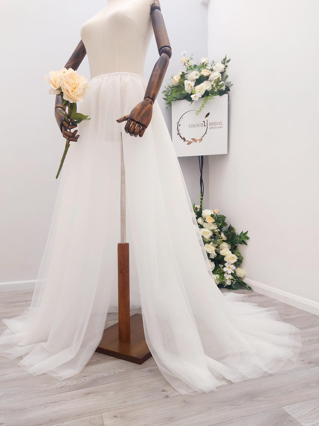 Renee - Overskirt/train With Slit Detachable - Etsy