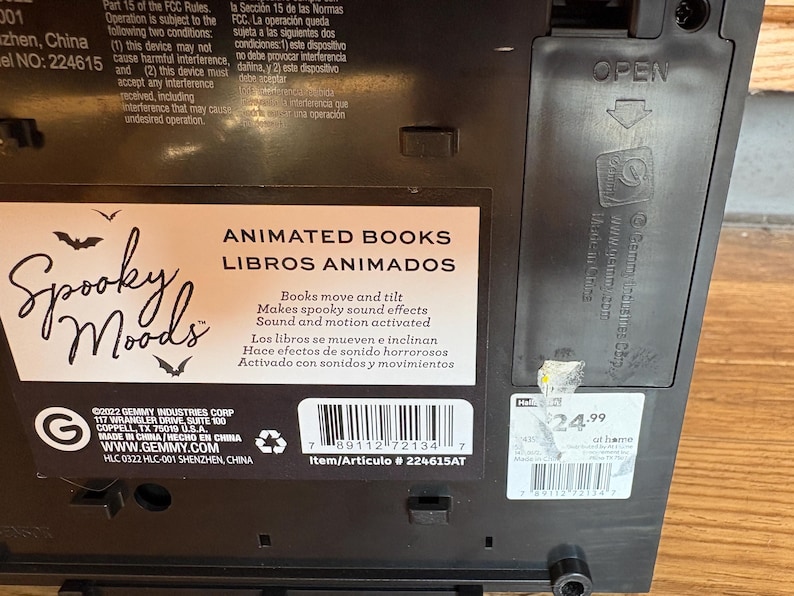 Gemmy Halloween Animated Prop Moving Haunted Books Sound Haunted Decor ...