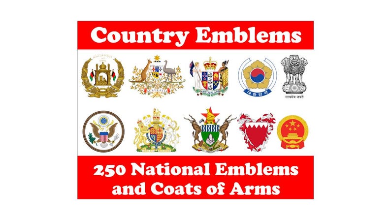 250 World Emblems and Coats of Arms - Etsy