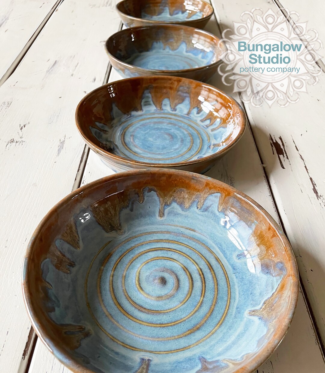 Ceramic Pasta Bowl Set, Ceramic Salad Bowls, Pottery Bowls - Etsy