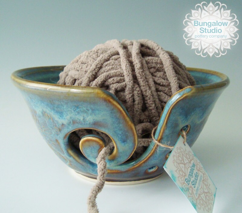 Gifts for Knitters Yarn Bowl Ceramic Knitting Bowl for Yarn - Etsy