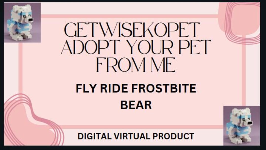 Adopt Your Legend Pet From Me Fly Ride Frostbite Bear - Etsy