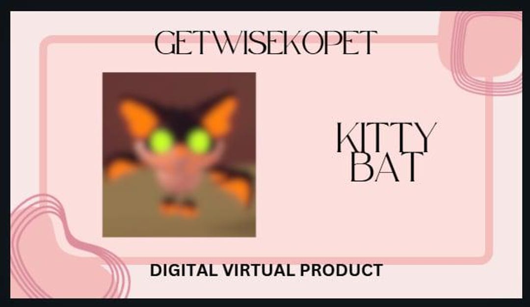 Kitty Bat Adopt Your Pet From Me Fast Delivery - Etsy