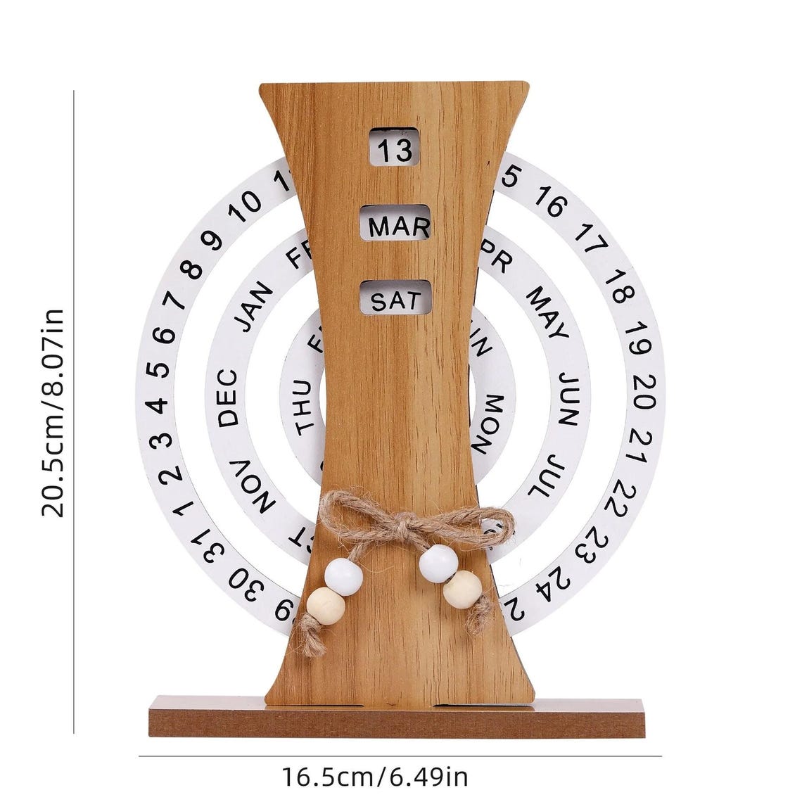 Infinity Calendar Wooden Creative Calendar Manual Rotating Perpetual ...