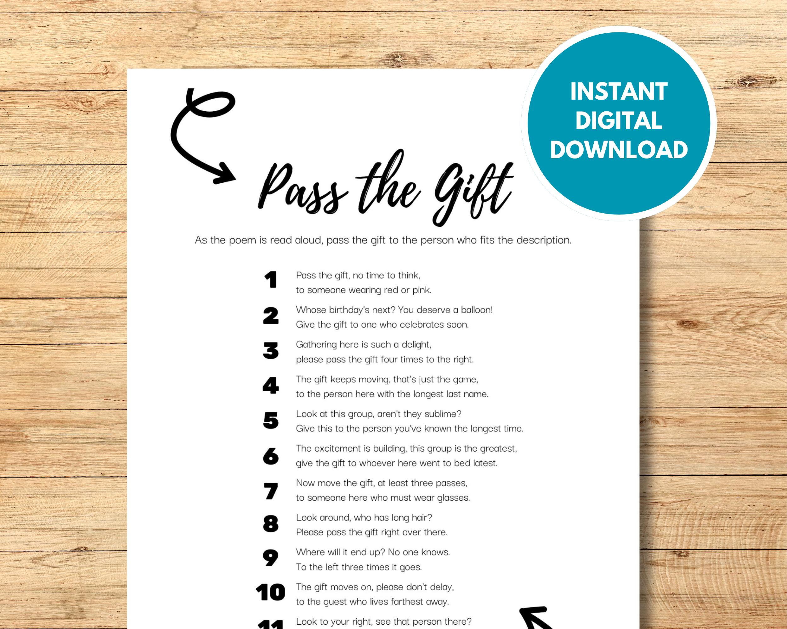Pass the Gift Game | Pass the Prize Game | Ice Breaker Games | Pass the ...