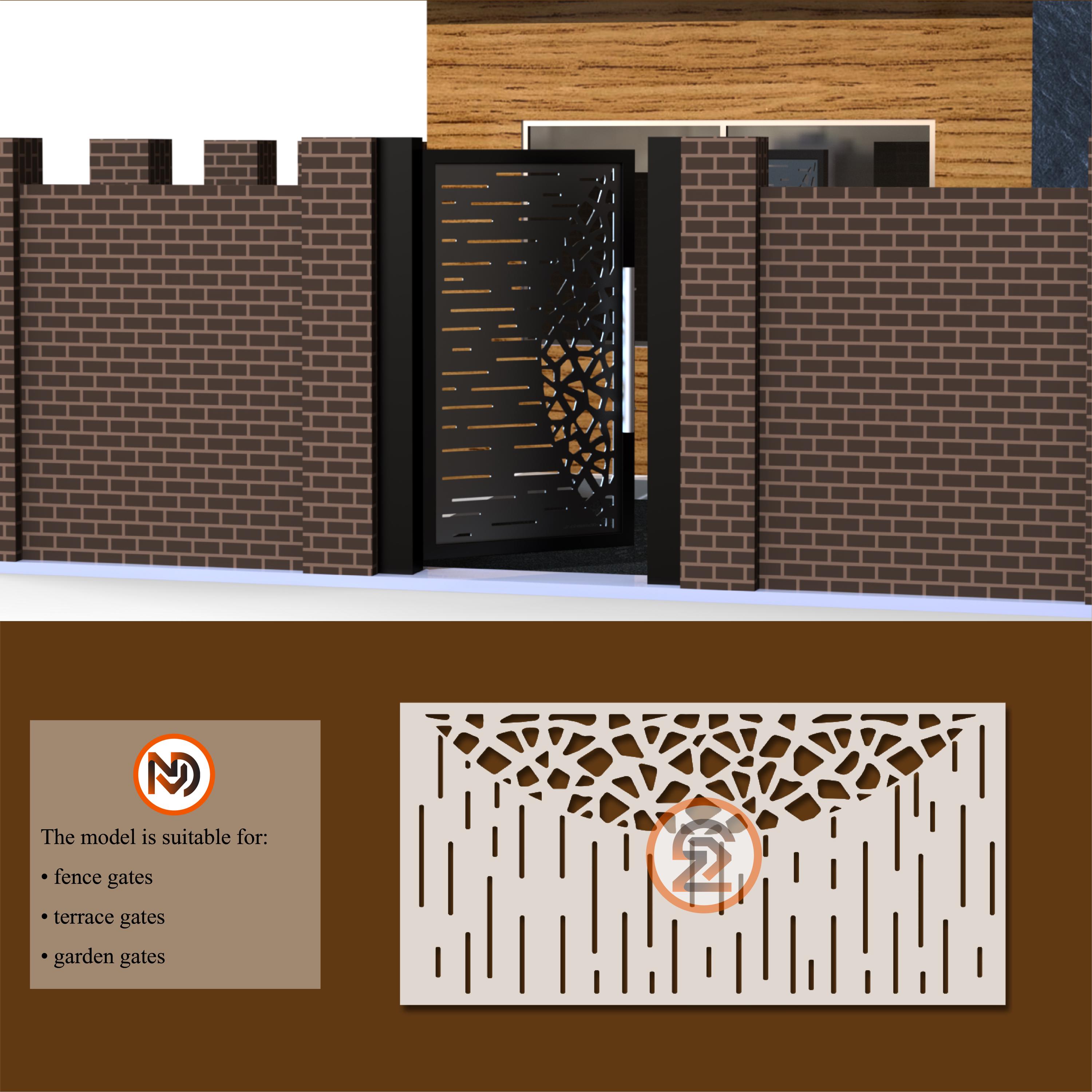 Modern Gates Panel | Dxf Dwg Svg Files | CNC Laser Cutting Template ...