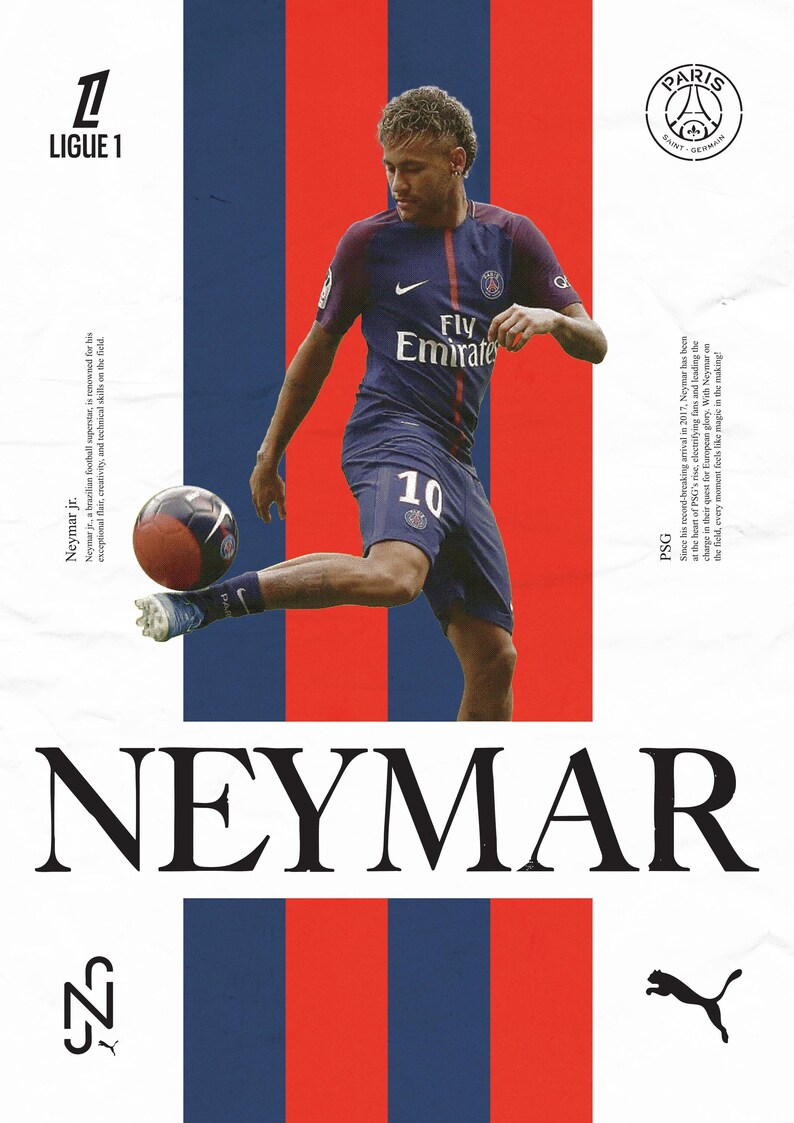 Neymar Poster (A3) - Etsy