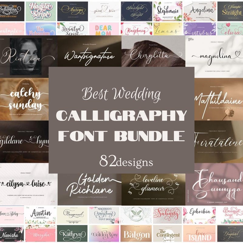 Wedding Font - Etsy