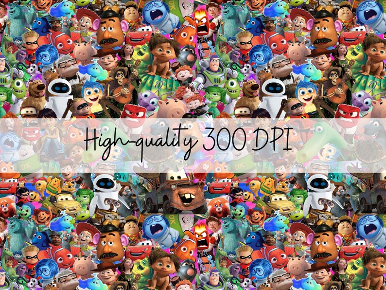 Toy Story Character Seamless Pattern Collection 50 Digital Characters Instant Download Pixar ...
