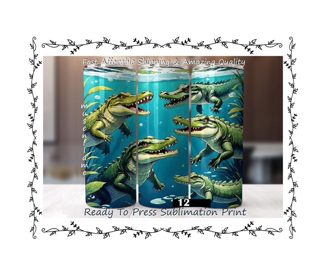 Alligators | Ready to Press | Sublimation | RTP | Transfer Print | 30oz ...