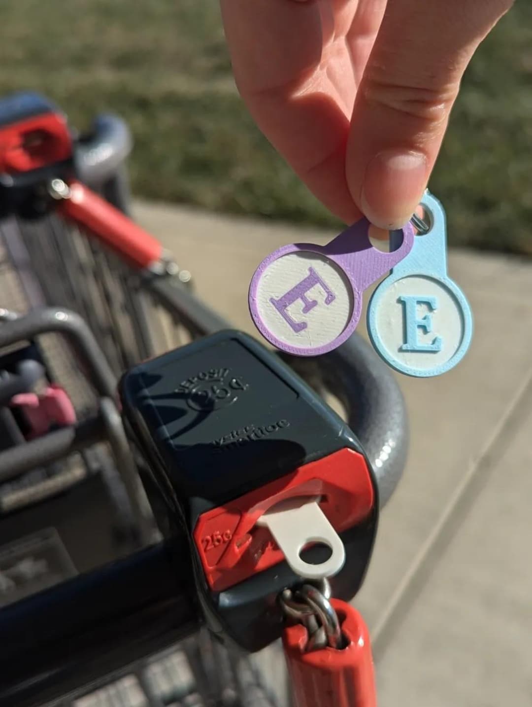 ALDI REMOVABLE Quarter Keychain for Shopping Cart - Aldi Quarter Keeper ...