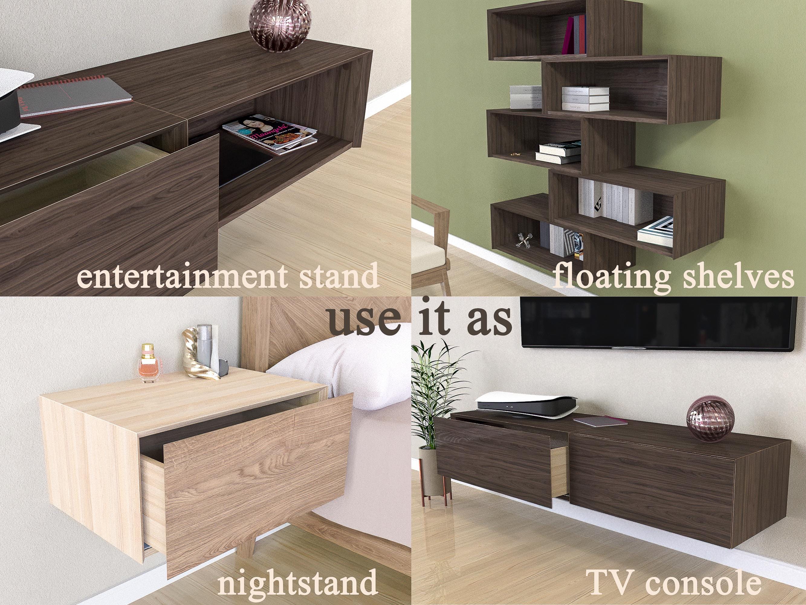 Floating Tv Stand or Floating Shelves, Floating Nightstand or ...