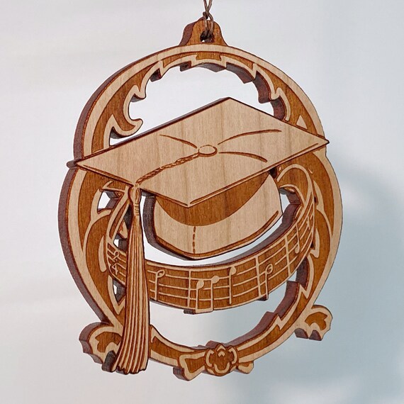 Graduation Ornament Solid Cherry Wood - Etsy