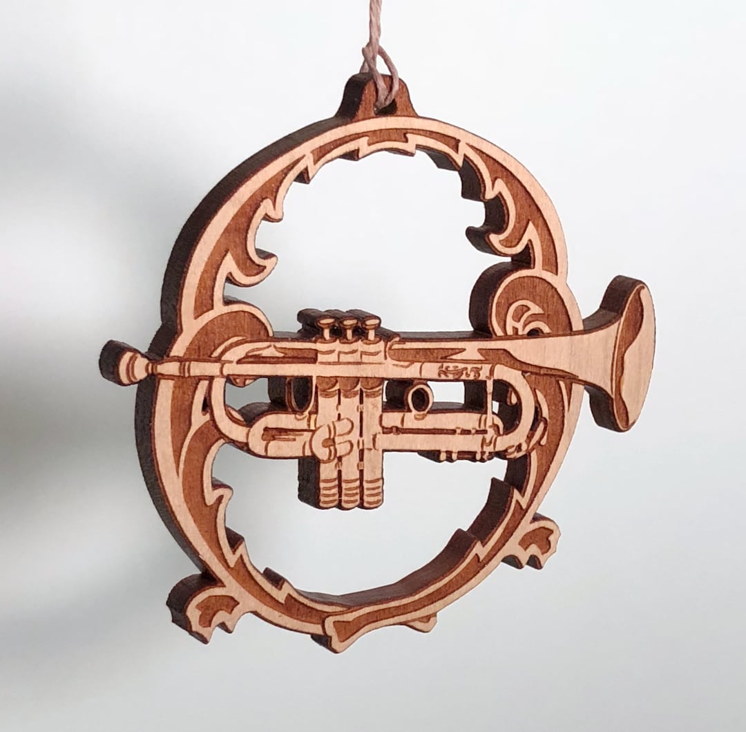 Trumpet Ornament - Solid Cherry Wood - Etsy