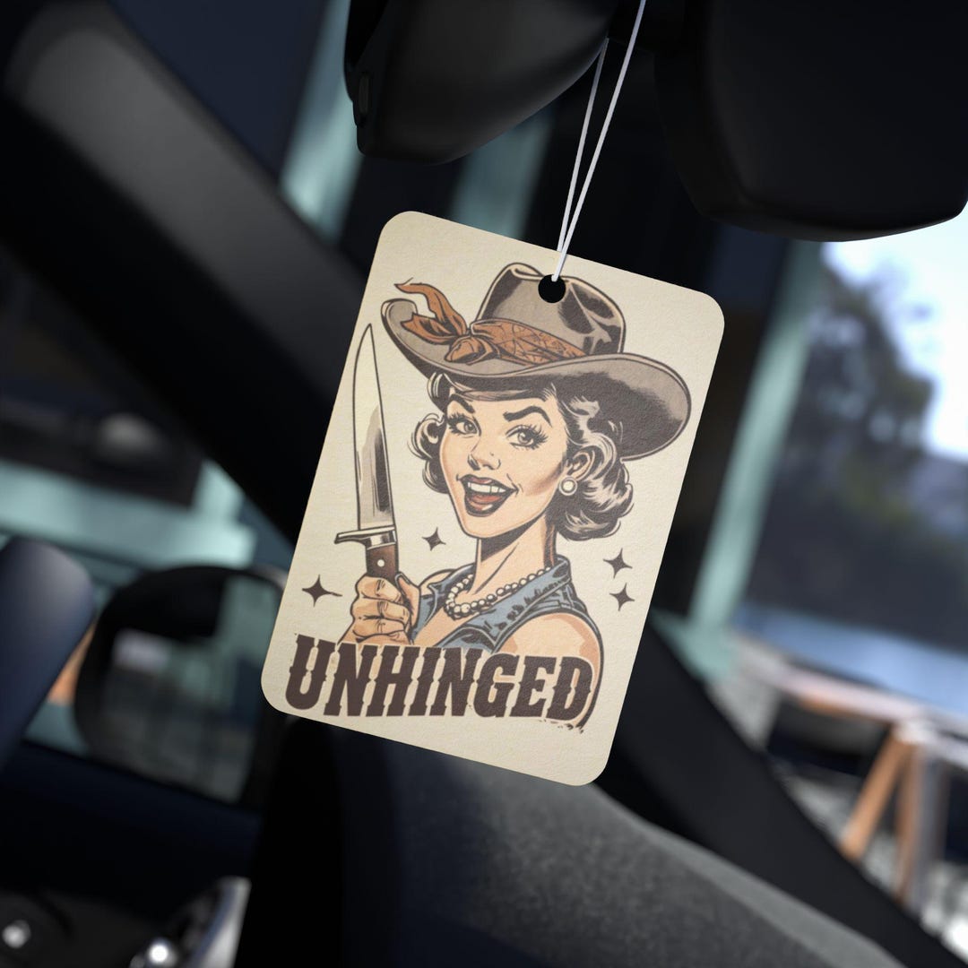 Vintage Unhinged Car Air Freshener - Retro Chic, Unique Scent Diffuser for Auto, Fun Gift, Car ...