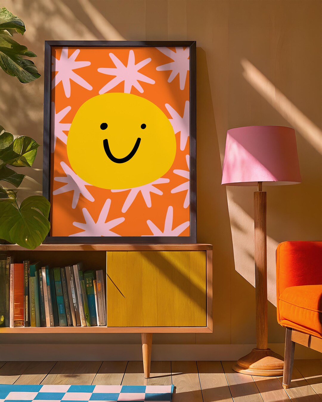 Smiley Face Print, Colourful Dopamine Decor (digital Download) - Etsy