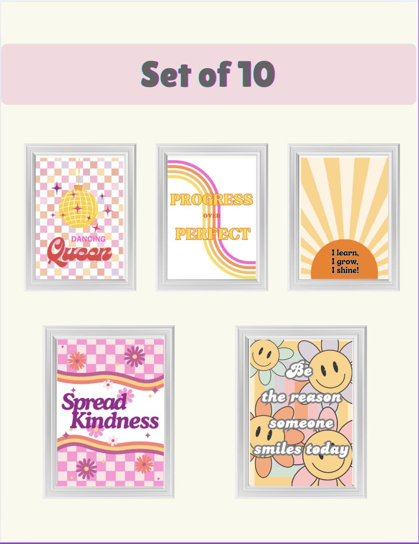 10 Funky Classroom Posters | Aesthetic Motivational Decor for Students ...
