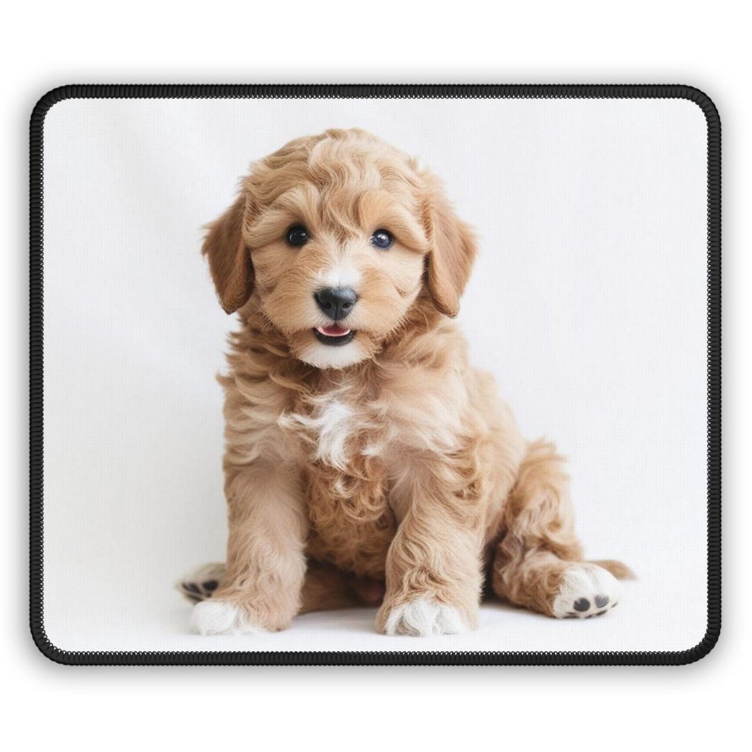 Labradoodle Puppy, Gaming Mouse Pad, Cute Puppy, Computer Mouse Pad - Etsy