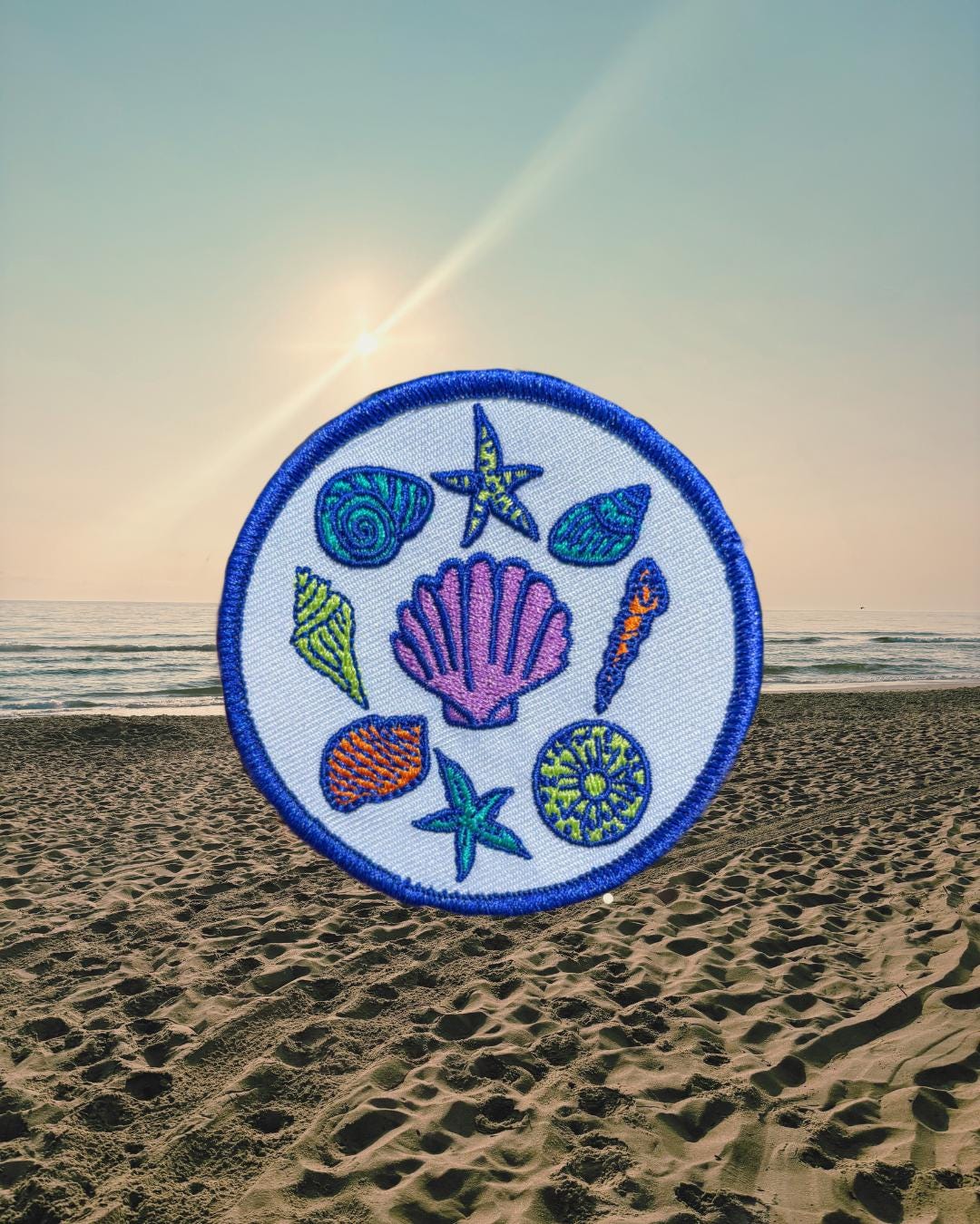 Seashells Iron on Patch, Beach Days, Hat Bar Patch, Starfish, Conch ...