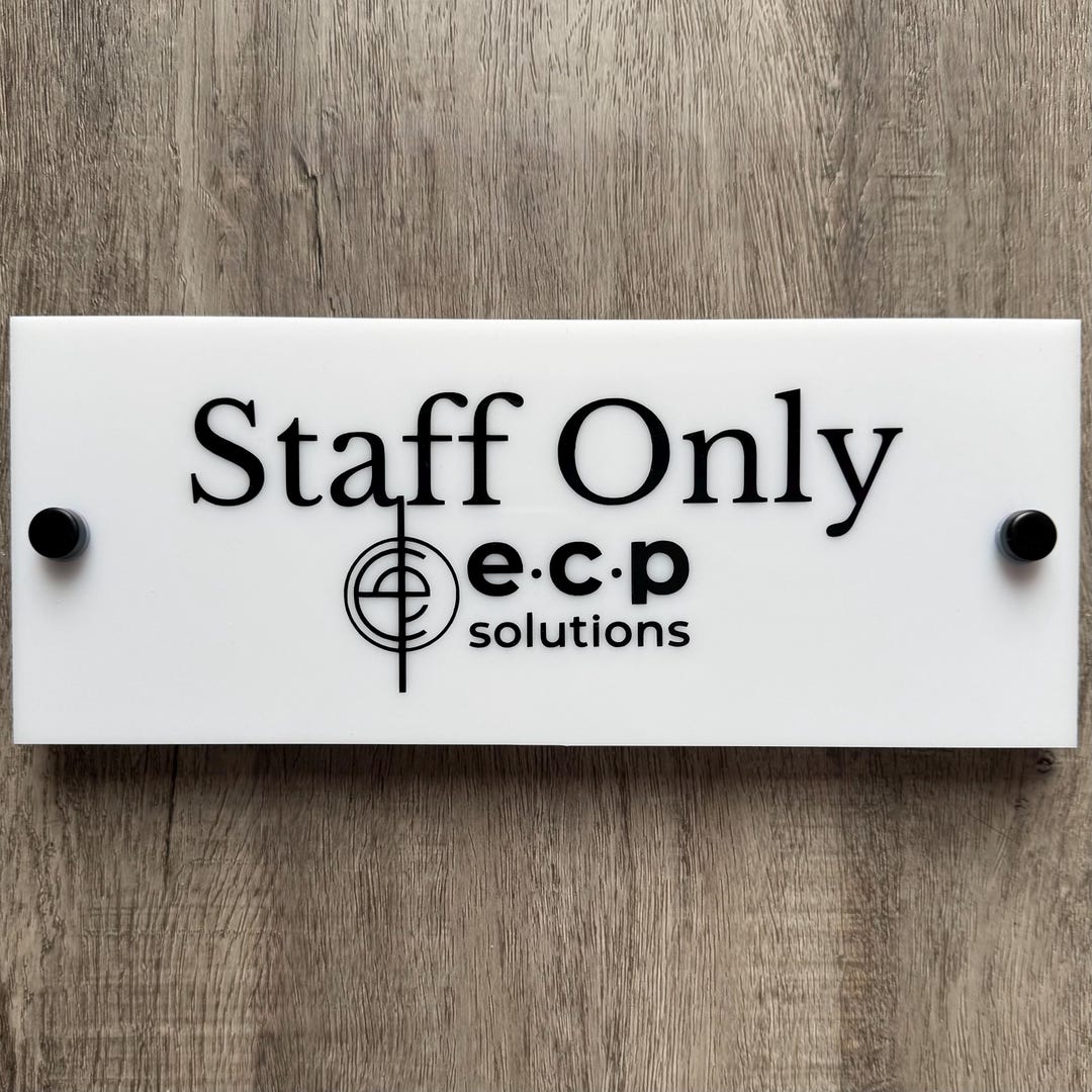 Acrylic and Vinyl Door Sign | Custom Acrylic Door Sign | Office Sign ...
