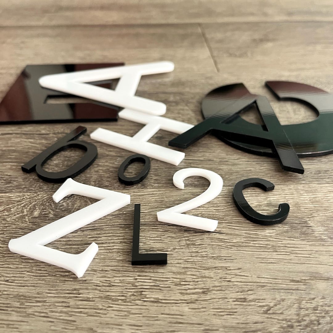 Laser Cut Acrylic Letters & Numbers: Custom Name Sign, Wall Decor - Etsy