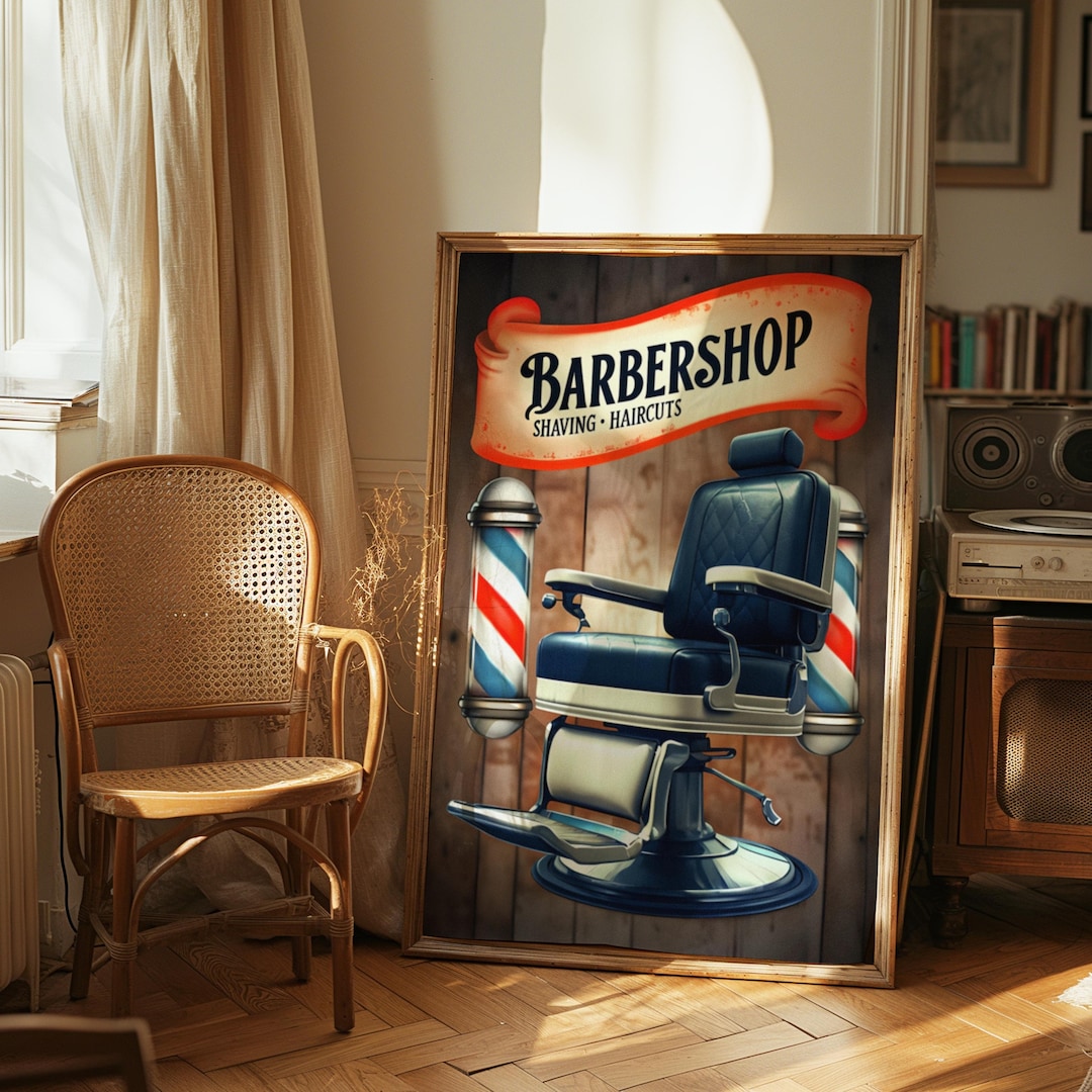 Barber Shop Gift L Printable Poster for Barber Shop L Hairdresser Gift ...