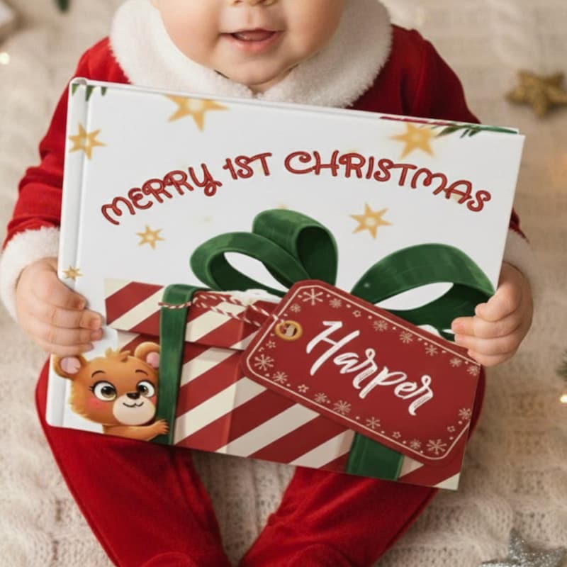 Personalized Babys First Christmas Book - Etsy