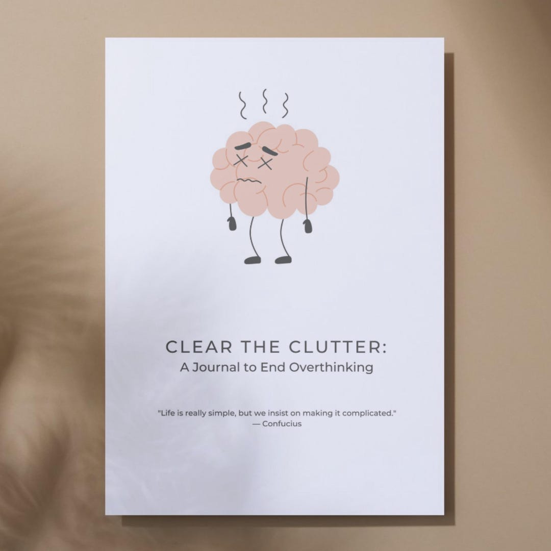 Overthinking Workbook Canva Template Self Care Journal Mindfulness ...